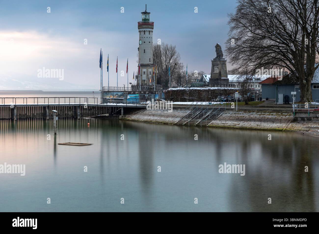 Romerbad in lindau on lake constance in winter hi-res stock photography ...