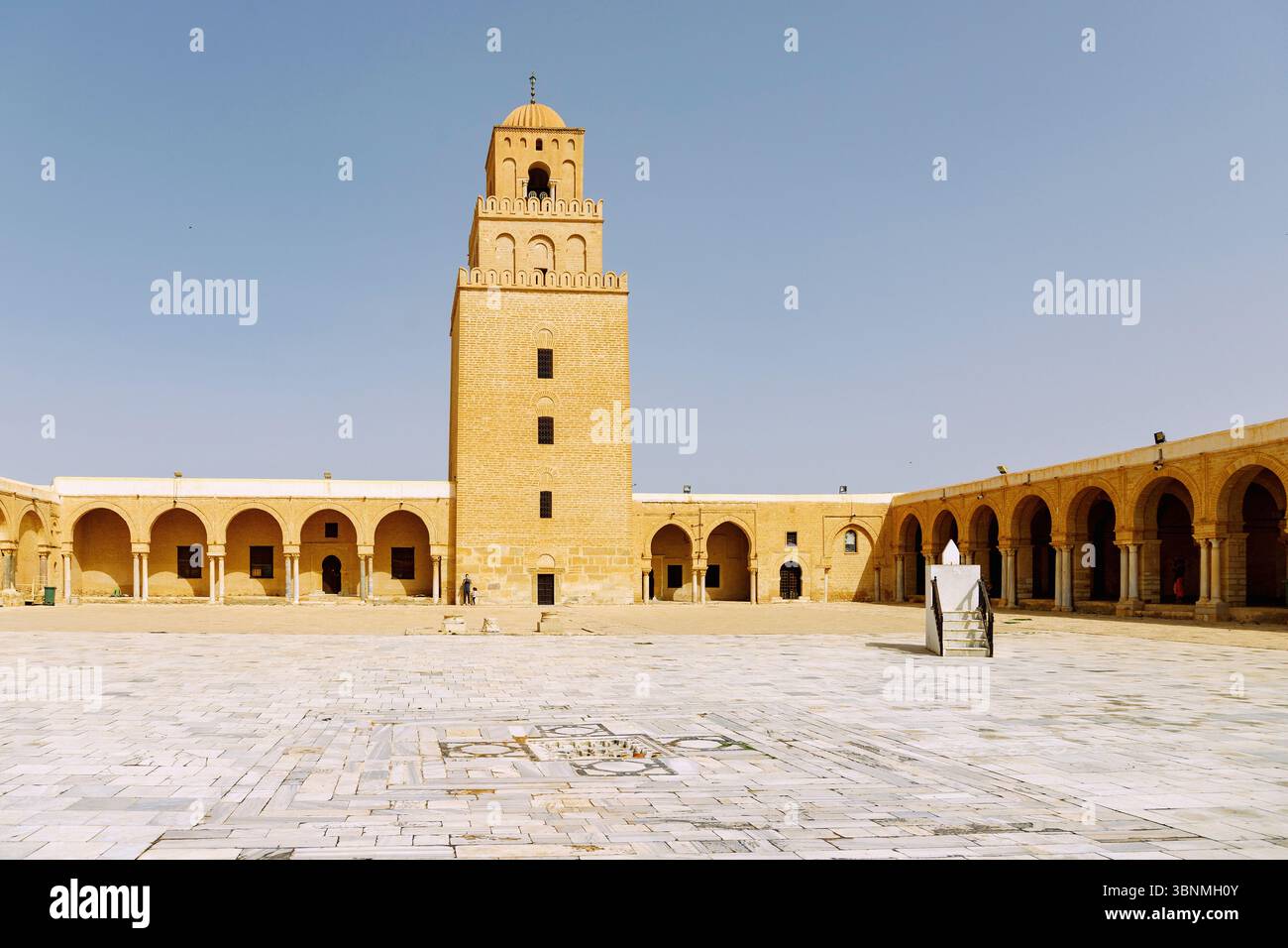 Marble-tiled inner courtyard with water inlet and portico of the Great ...