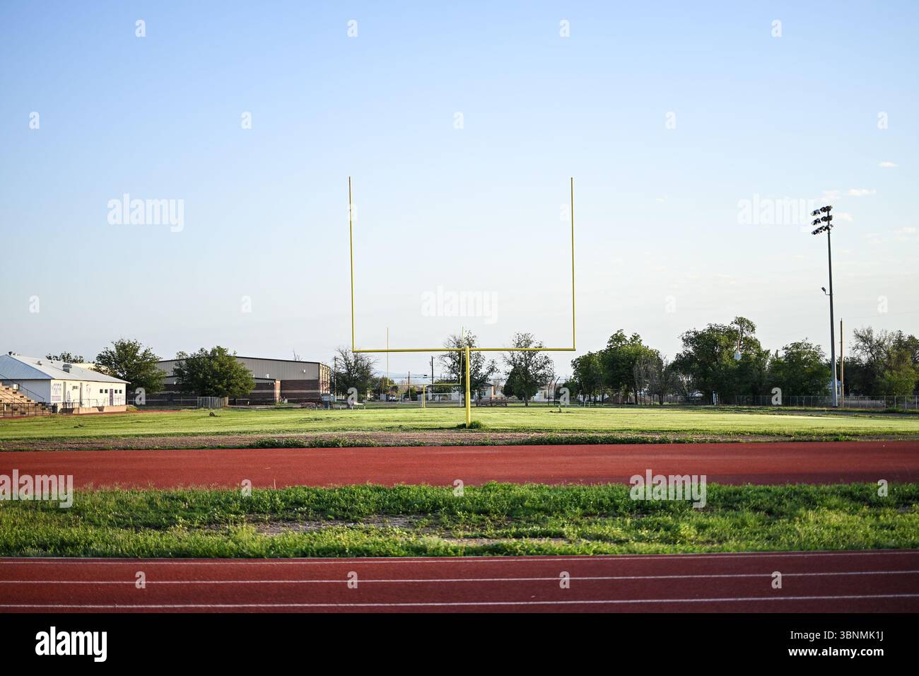Football field for Marfa Shorthorns high school in Marfa, Texas, USA ...