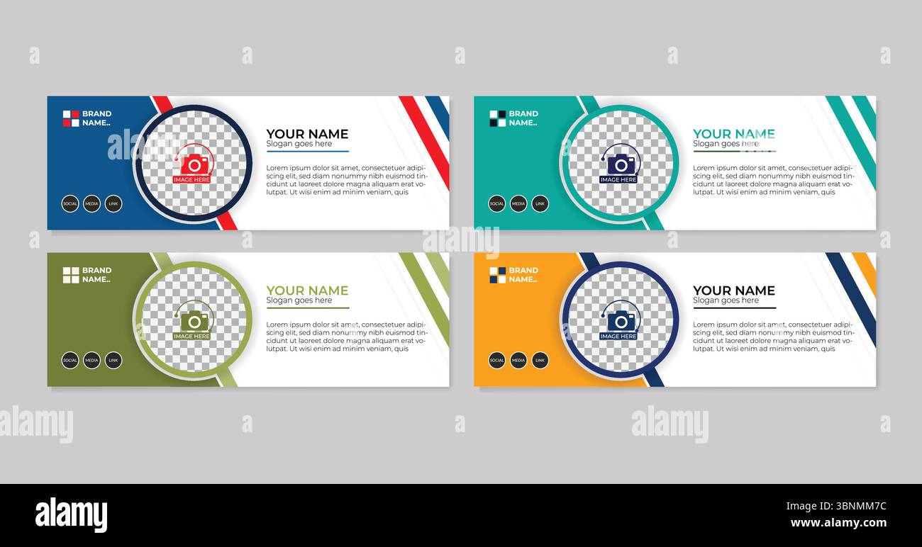 Modern corporate email signature Stock Vector Images - Alamy