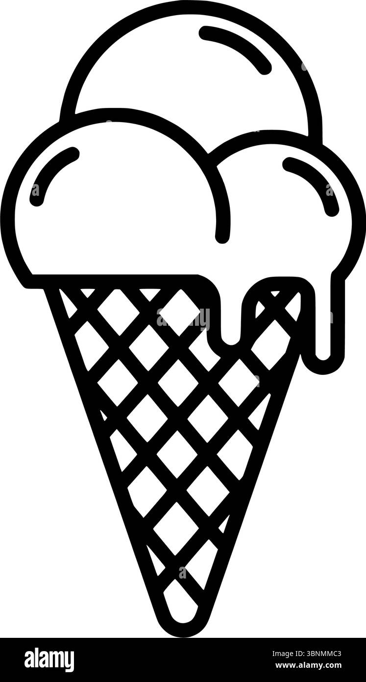 Dairy dessert vector vectors Black and White Stock Photos & Images - Alamy