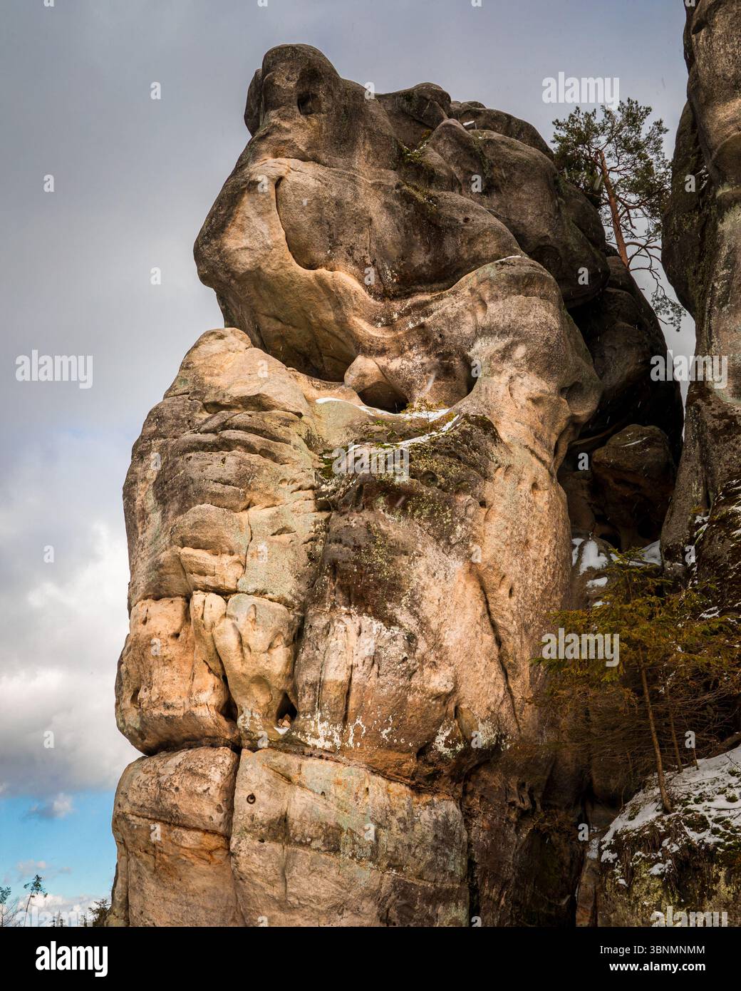 Ancient weathered rocks creating intriguing natural sculptures Stock ...
