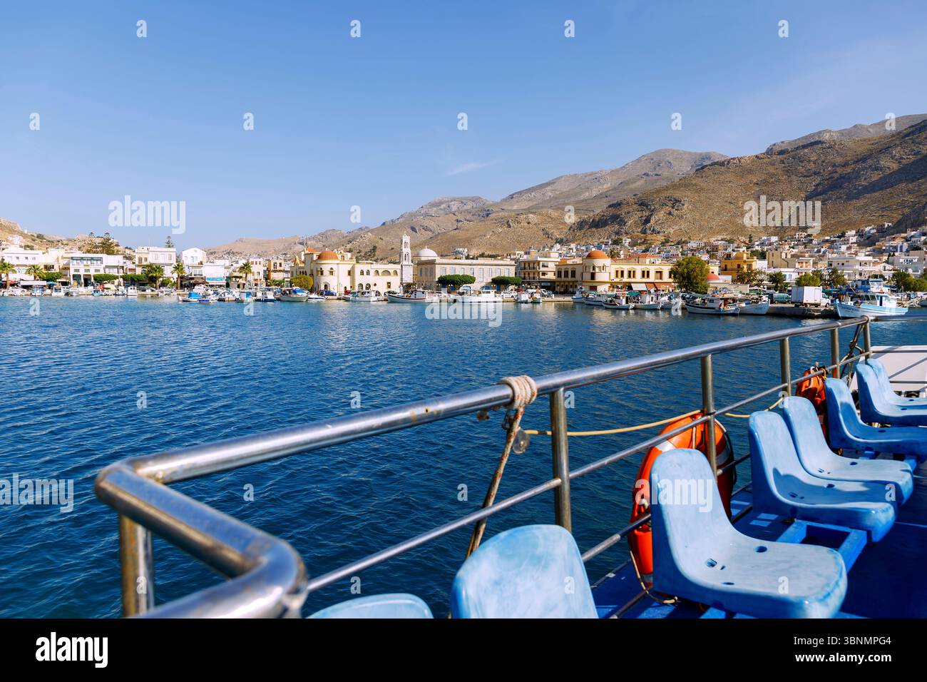Ferry boat in greece view hi-res stock photography and images - Alamy