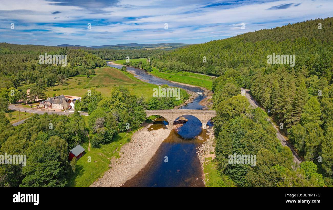 River Dee at Potarch Bridge Aberdeenshire Scotland Potarch Lodge and ...
