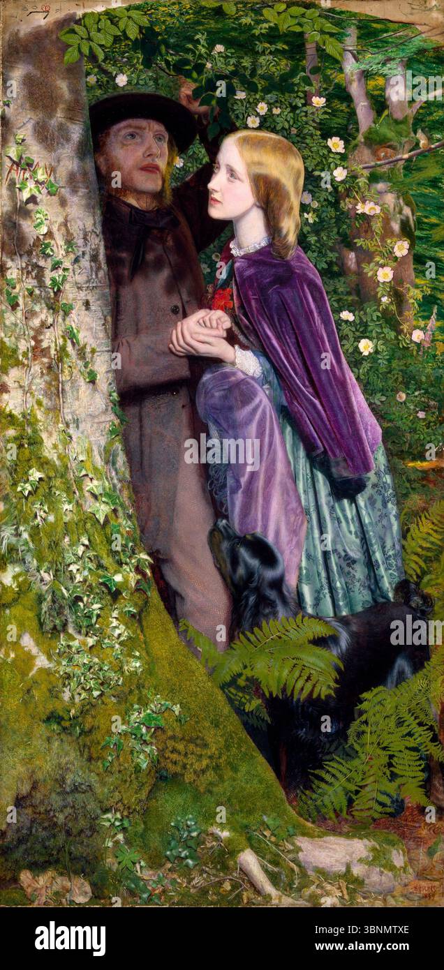 The Long Engagement by Arthur Hughes in 1859 Stock Photo - Alamy