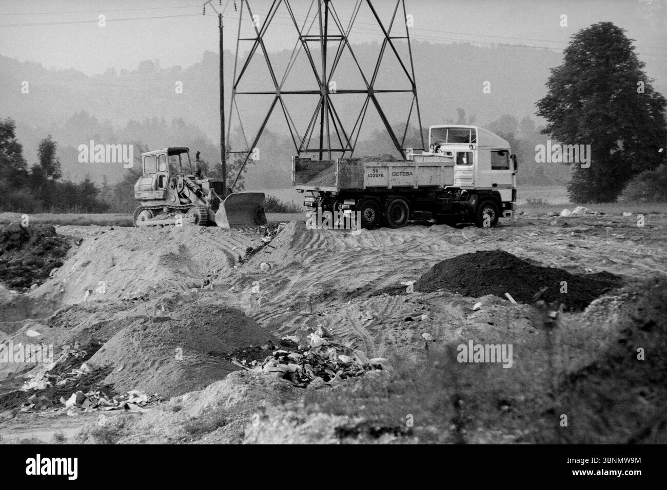 Illegal burial of toxic waste, Izernor, Ain, archives, 1991 Stock Photo ...