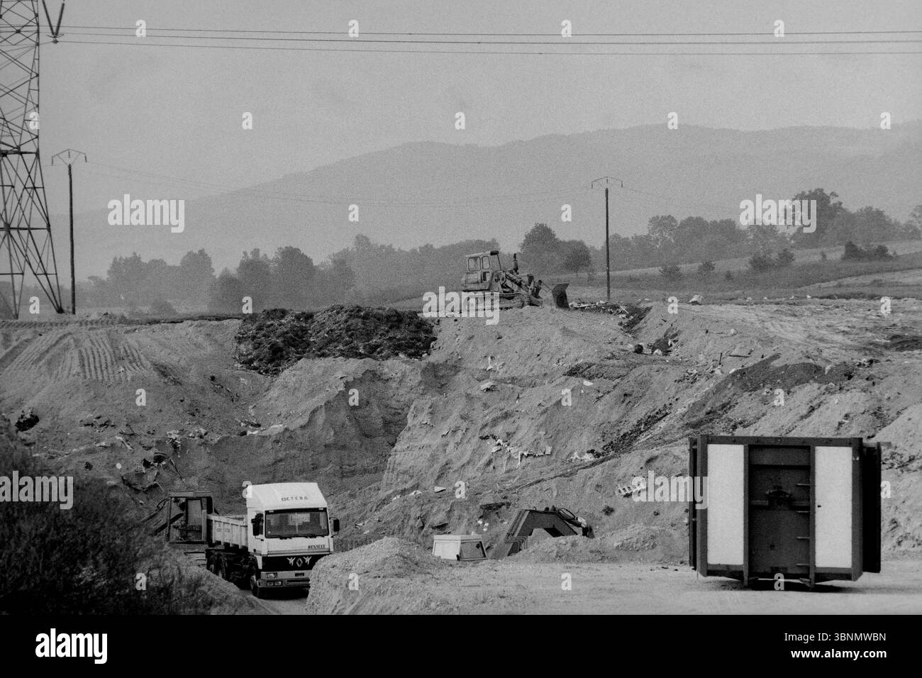 Illegal burial of toxic waste, Izernor, Ain, archives, 1991 Stock Photo ...