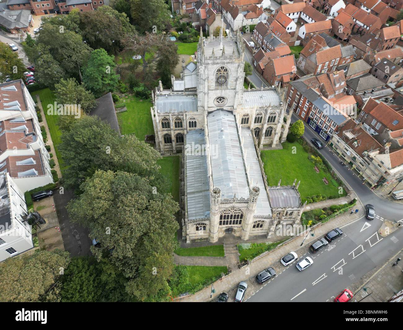 aerial view of St Mary's Church, Anglican parish church. Beverley in ...
