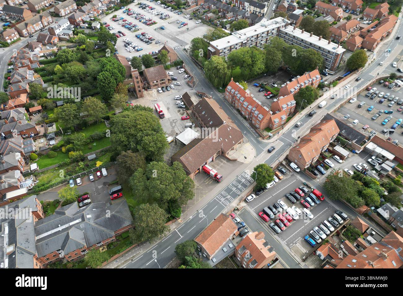 aerial view of Beverley fire station, Beverley. East Riding of ...
