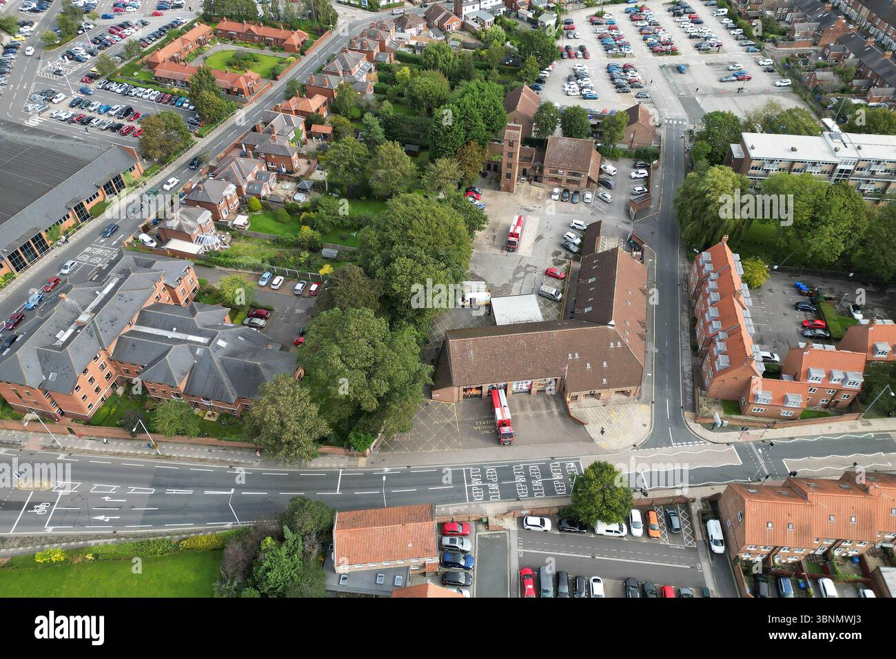aerial view of Beverley fire station, Beverley. East Riding of ...