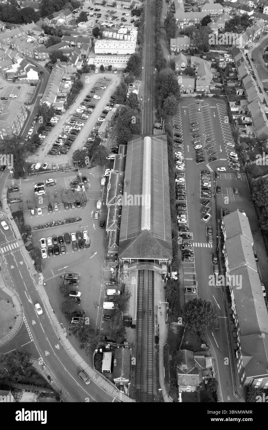aerial view of Beverley train station, Station Square Beverley ...