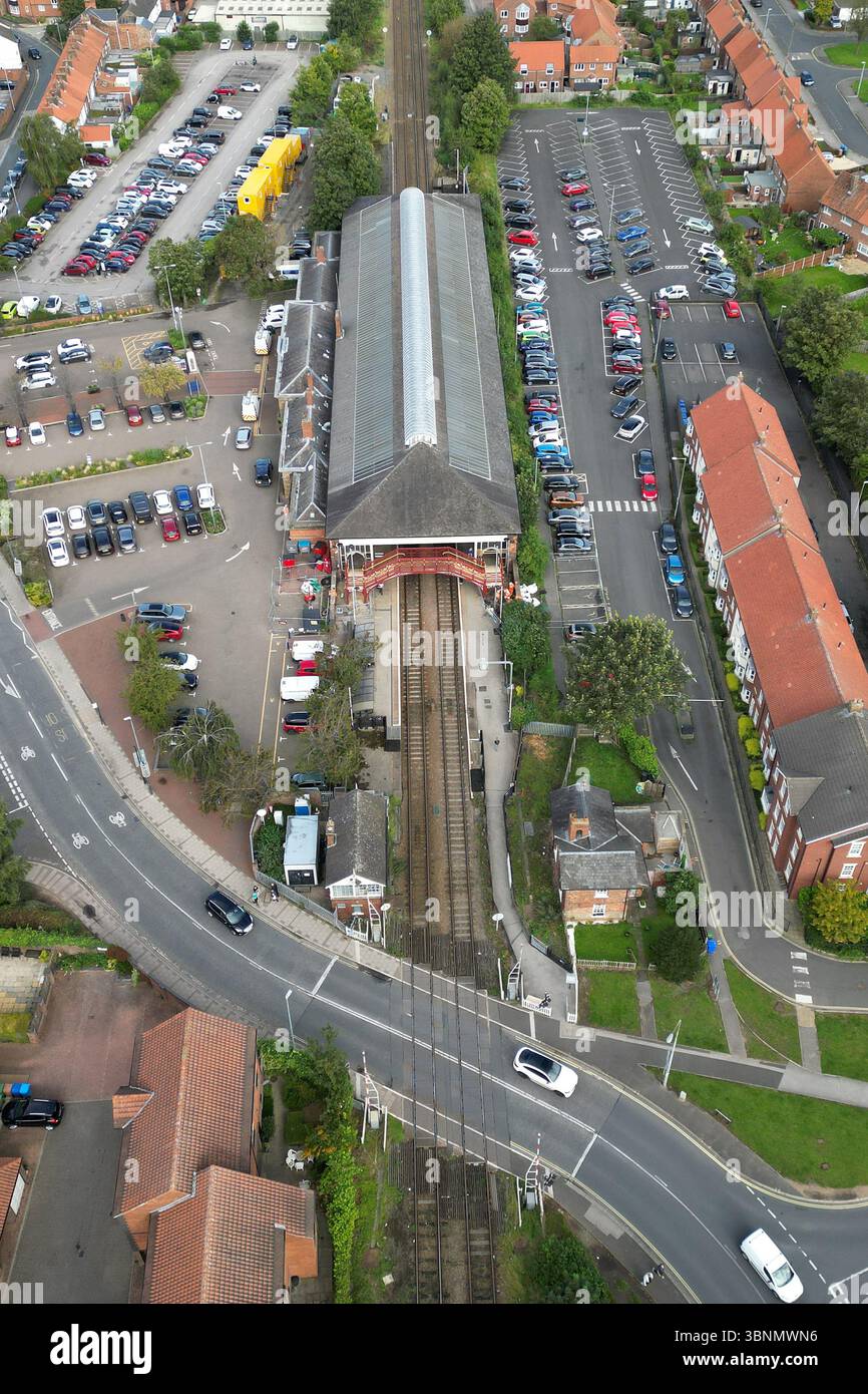 aerial view of Beverley railway station Armstrong way. Beverley. East ...