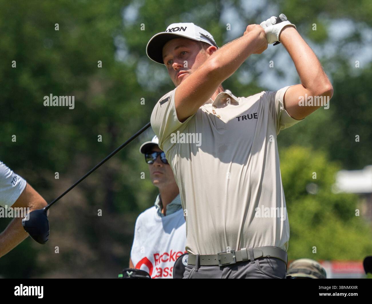 DETROIT, MI - JUNE 29: Andrew Putnam (USA) drives the ball during the final round of the Rocket ...