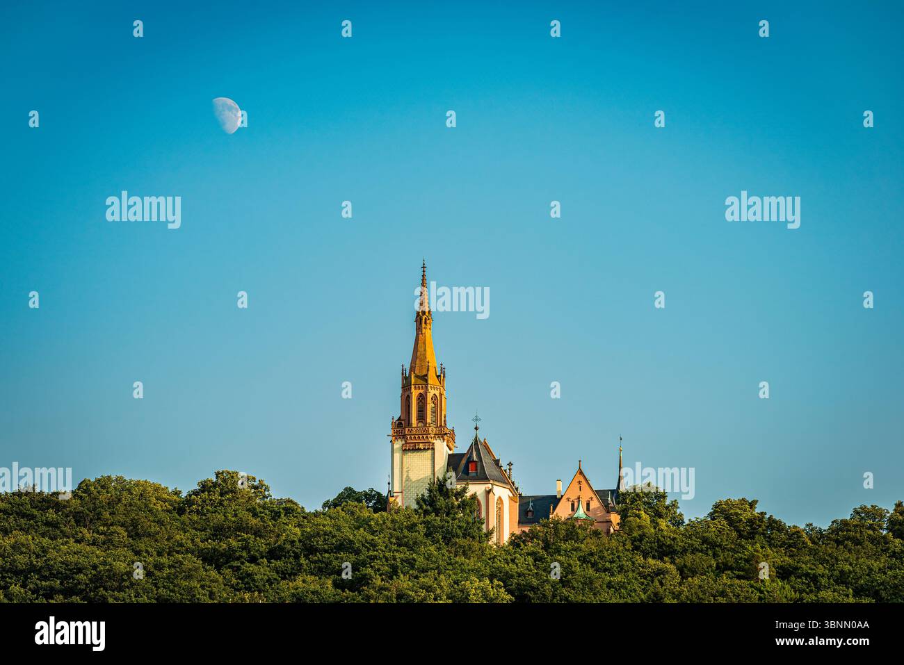 St. Rochus Chapel in Bingen, neo-Gothic pilgrimage church on the ...