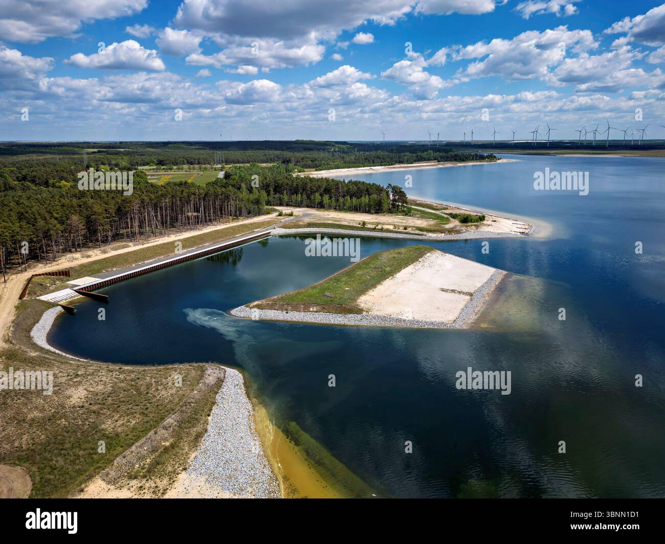 Teichland marina on Cottbuser Ostsee, Brandenburg, Germany Stock Photo ...