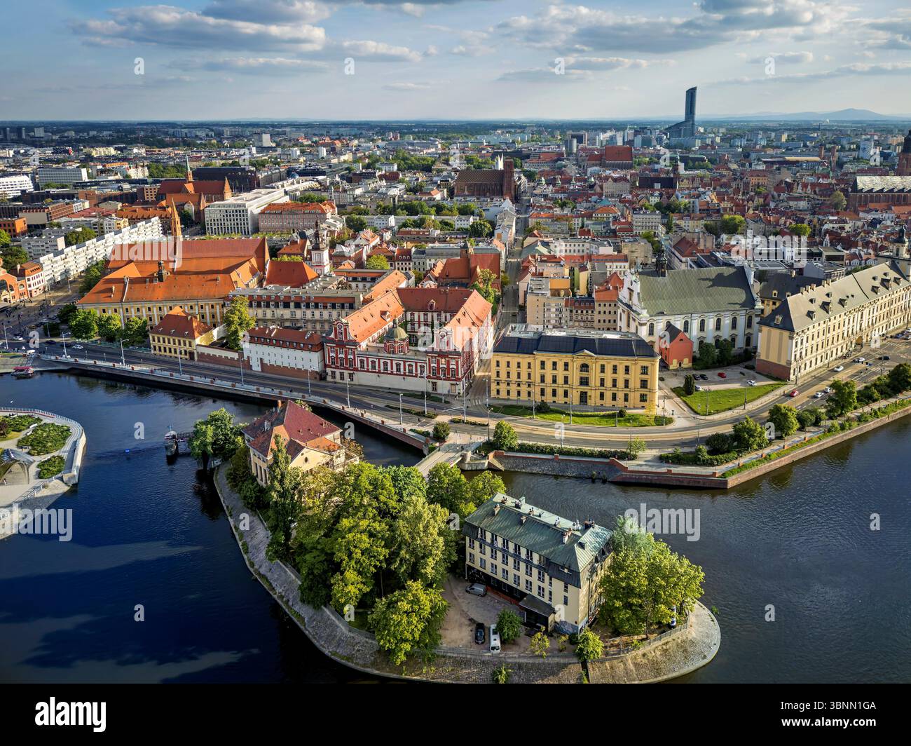 Drone view city wroclaw poland hi-res stock photography and images - Alamy