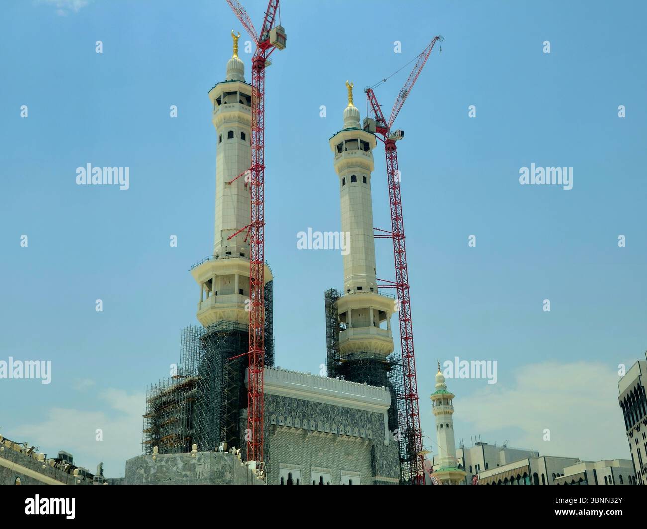Mecca, Saudi Arabia, June 20 2024: The exterior of the grand sacred mosque of Makkah, the Sacred ...
