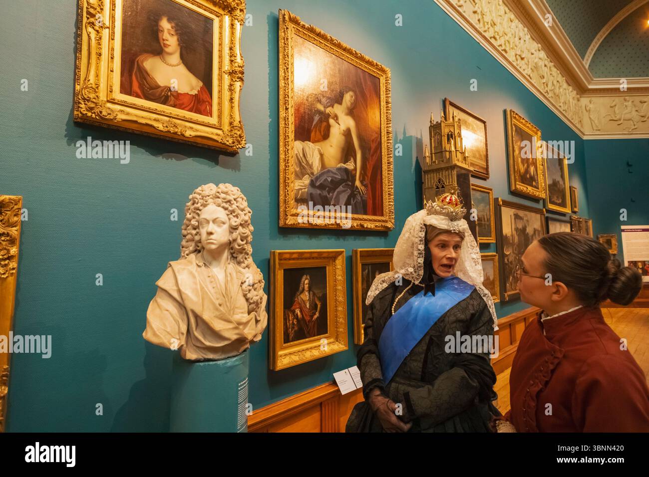 England, Somerset, Bath, Victoria Art Gallery, Interior View of the ...
