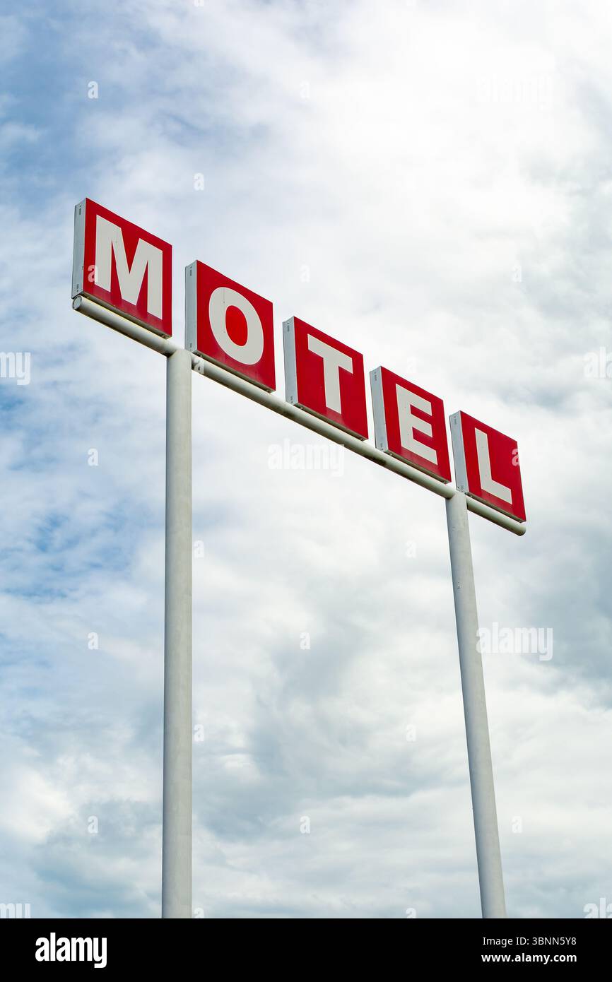 Vintage road side motel sign on the Missouri section of route 66 Stock ...