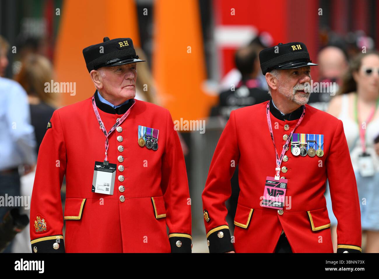 Chelsea Pensioners are in the paddock during the Formula 1 Qatar ...