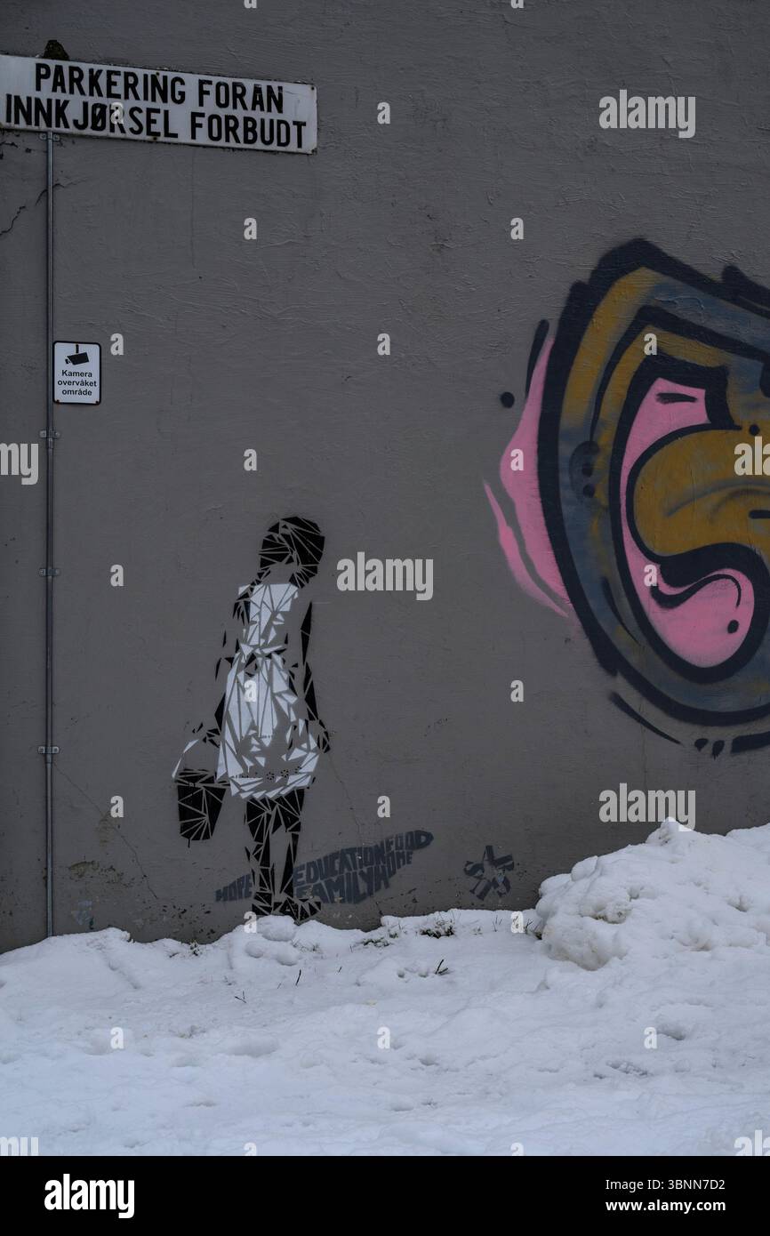 Europe, Norway, Tromsö, Graffiti Stock Photo - Alamy