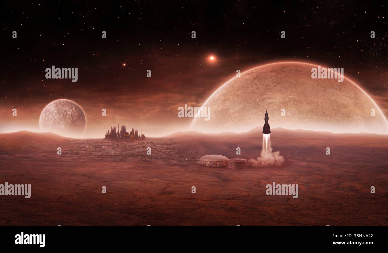 Spaceship takes off alien hi-res stock photography and images - Alamy