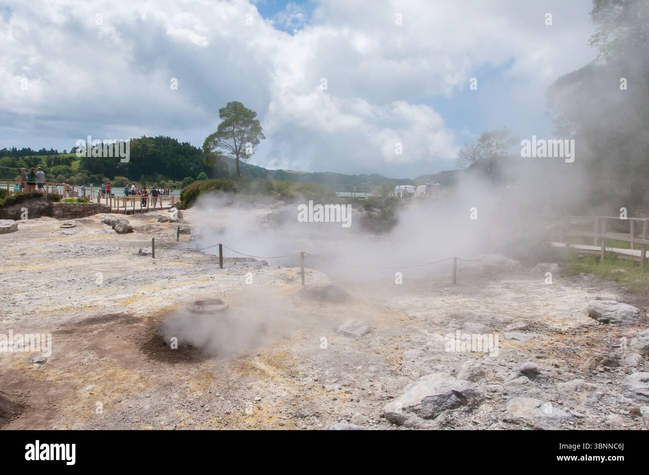 Furnas Fumarolas on Sao Miguel Island in the Azores archipelago Stock ...