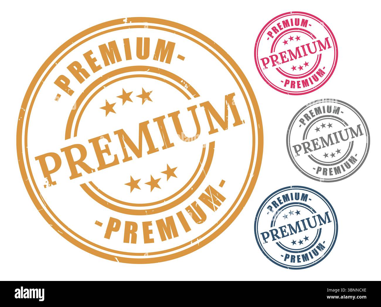 Premium Quality Stamps Gold Red Blue Gray Vector Graphics Stock Vector ...
