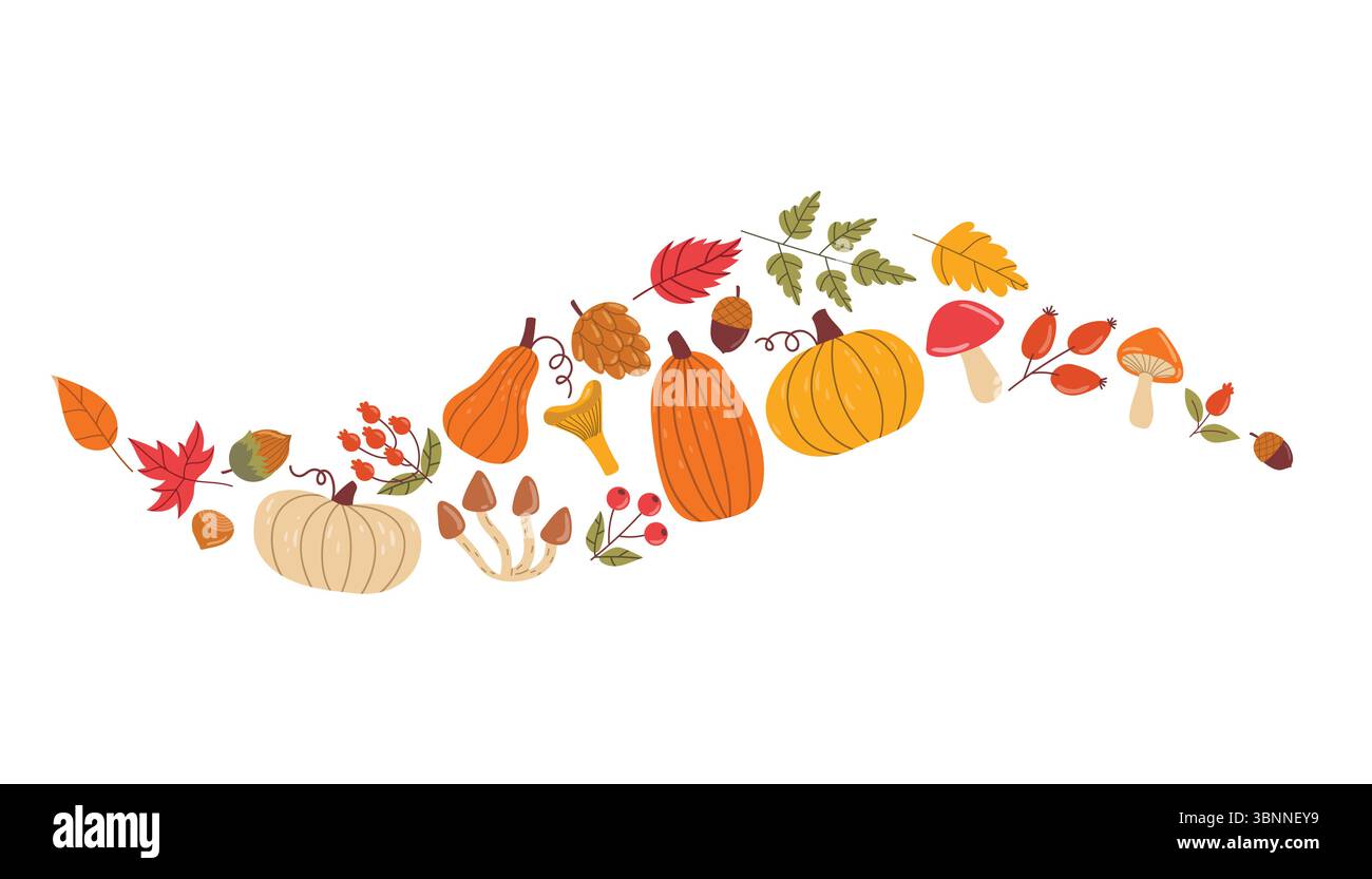 Cozy fall composition Stock Vector Images - Alamy