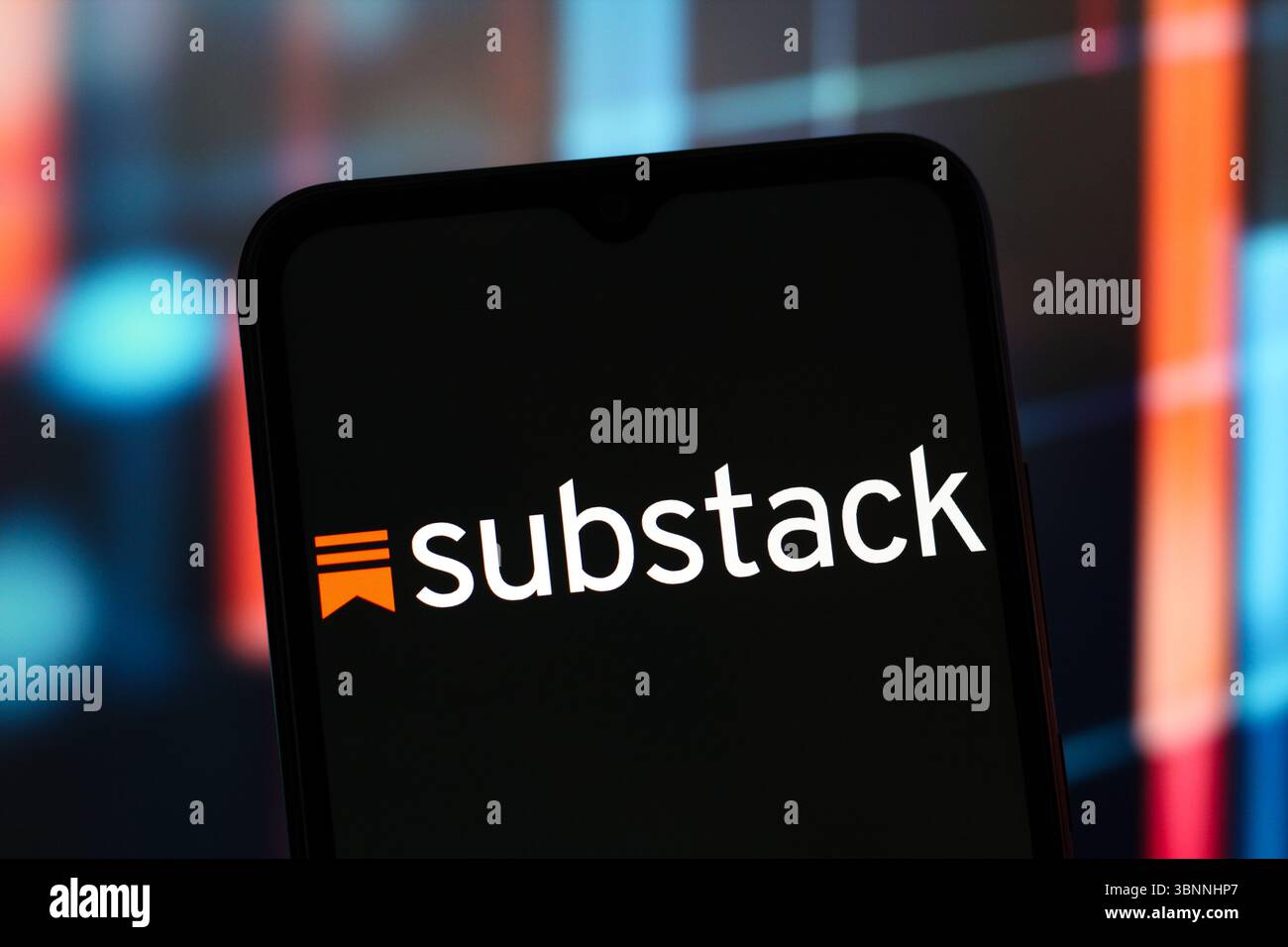 In this photo illustration, the Substack logo is seen displayed on a ...