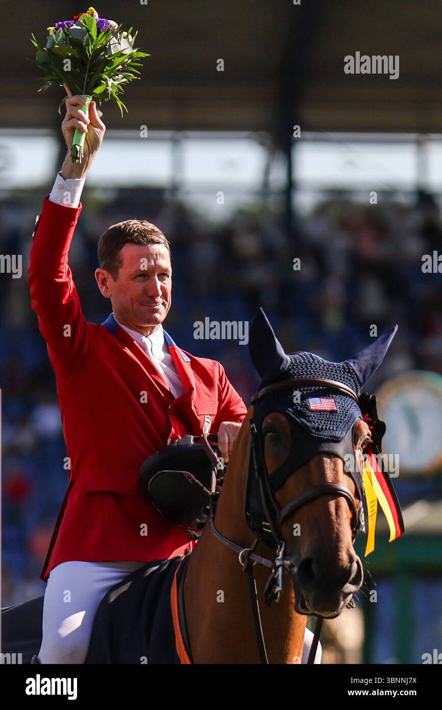 McLain Ward (USA) auf High Star Hero beim STAWAG-Preis am 03.07.2025 ...