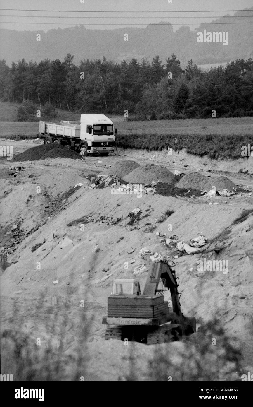 Illegal burial of toxic waste, Izernor, Ain, archives, 1991 Stock Photo ...