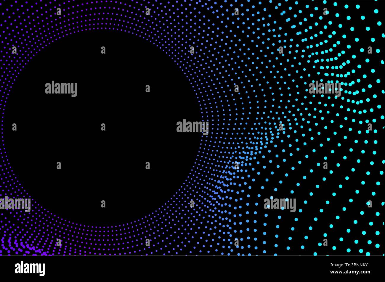 Science dust Tunnel Big data wave tech. Sound wave 3d concept abstract background with gradient ...