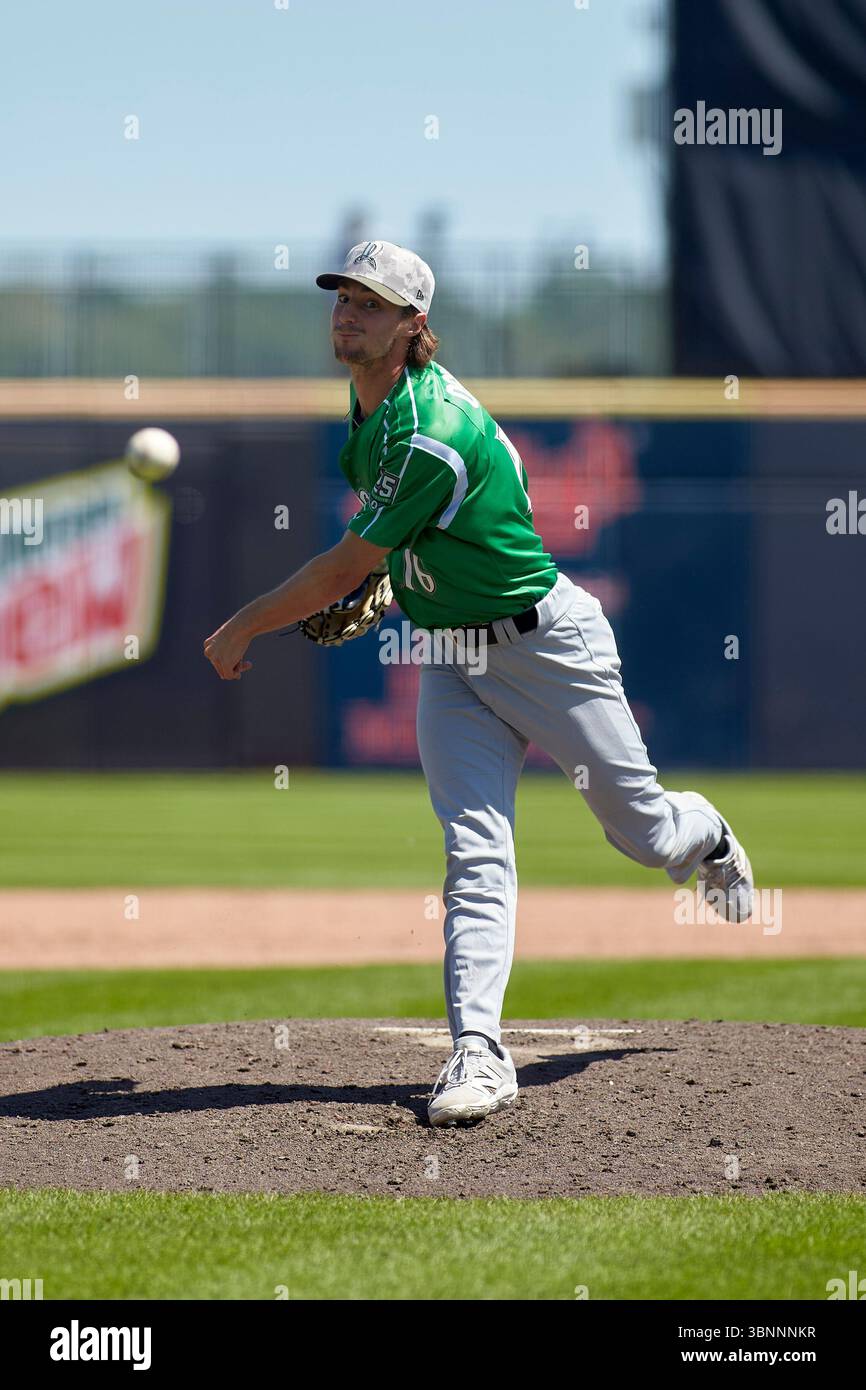 Dayton Dragons pitcher Graham Osman (16) delivers a pitch during an ...