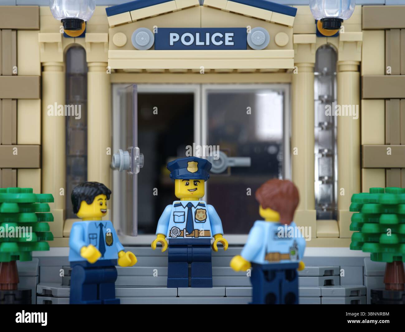 Tambov, Russian Federation - July 02, 2025 Happy Lego police officer ...