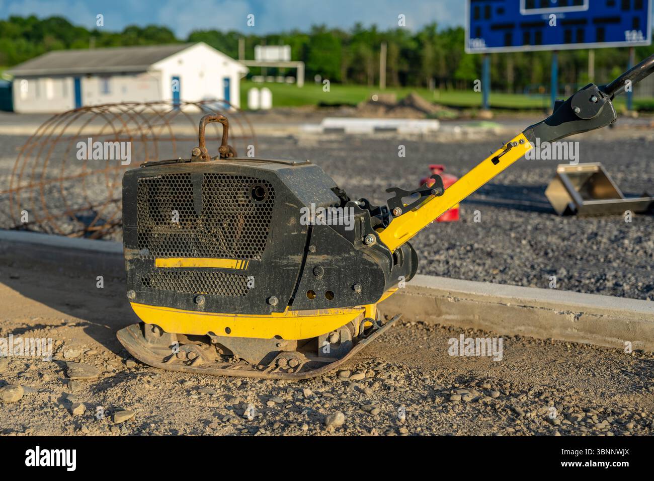 Vibratory plate compactor on construction hi-res stock photography and ...