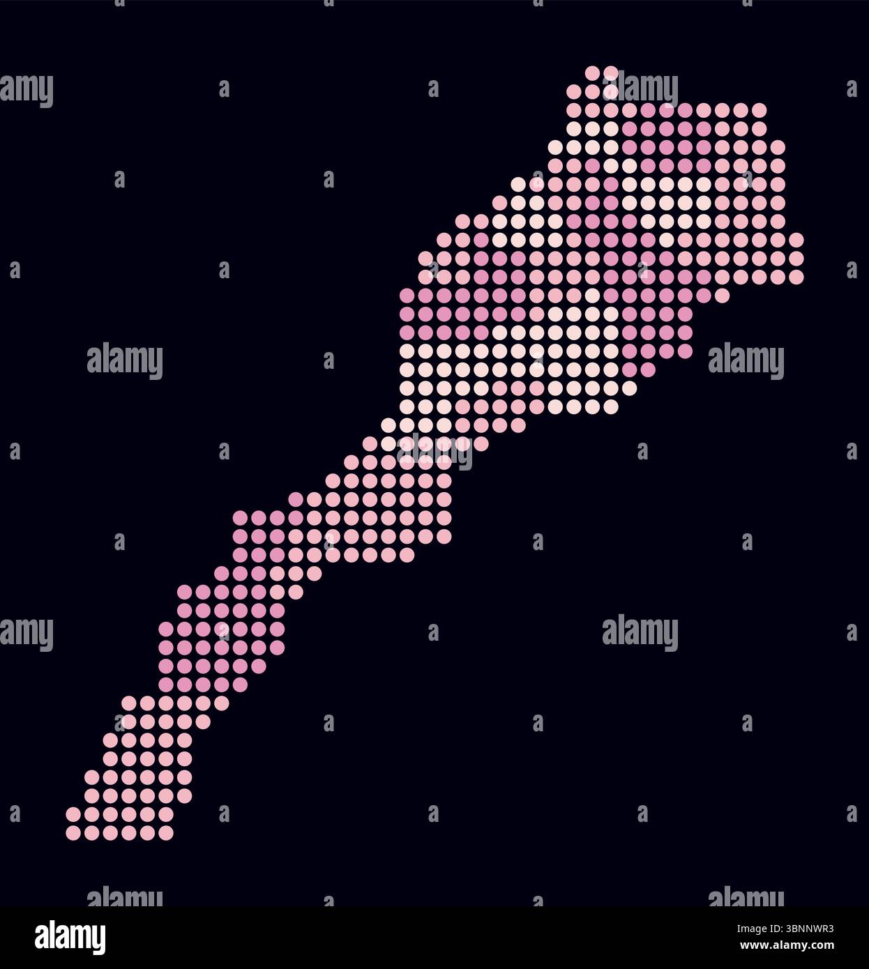 Morocco dotted map. Digital style map of the country on dark background ...
