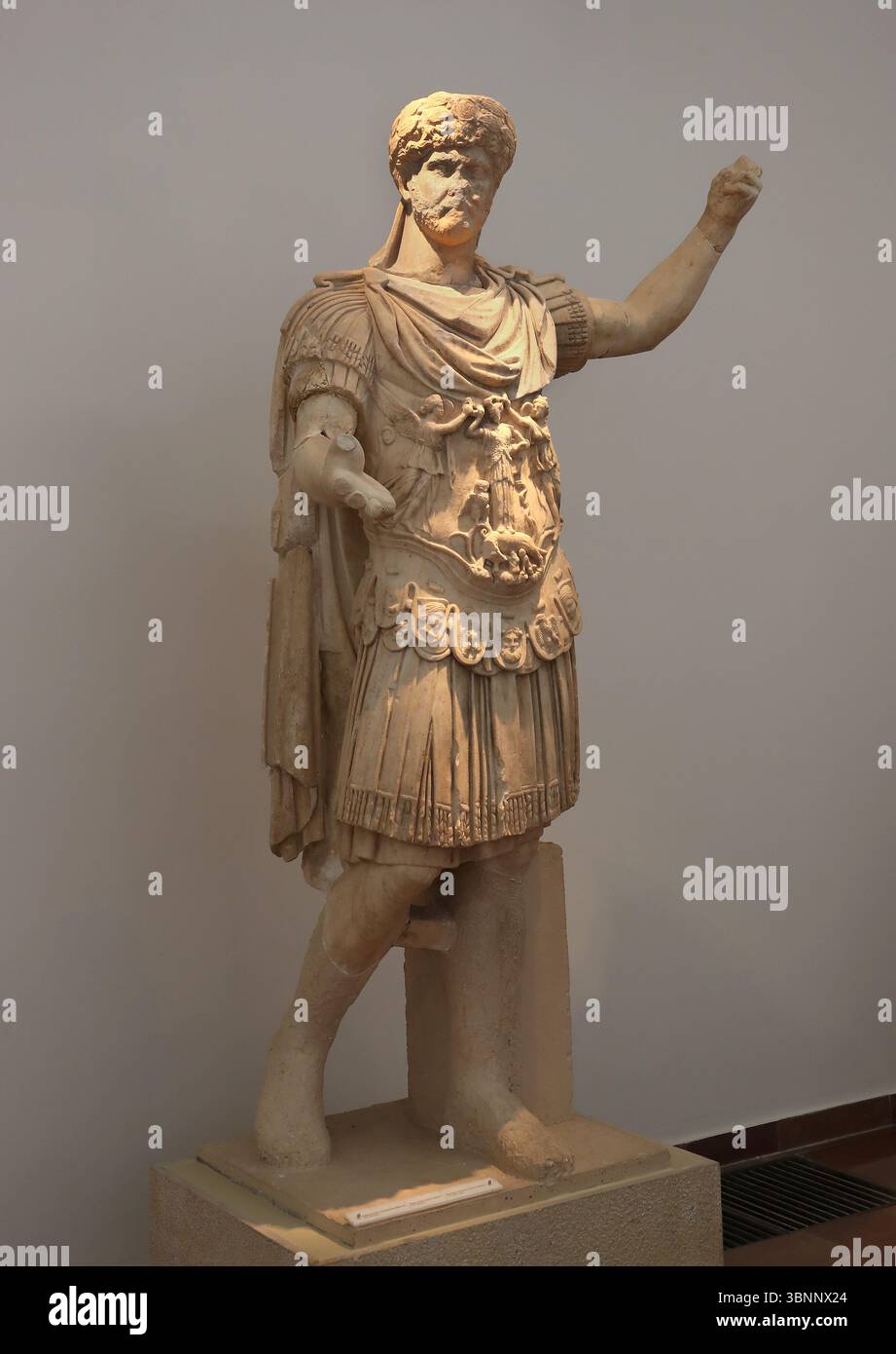 Statue of Roman Emperor Hadrian (117-138 AD.). Archaeological Museum of ...