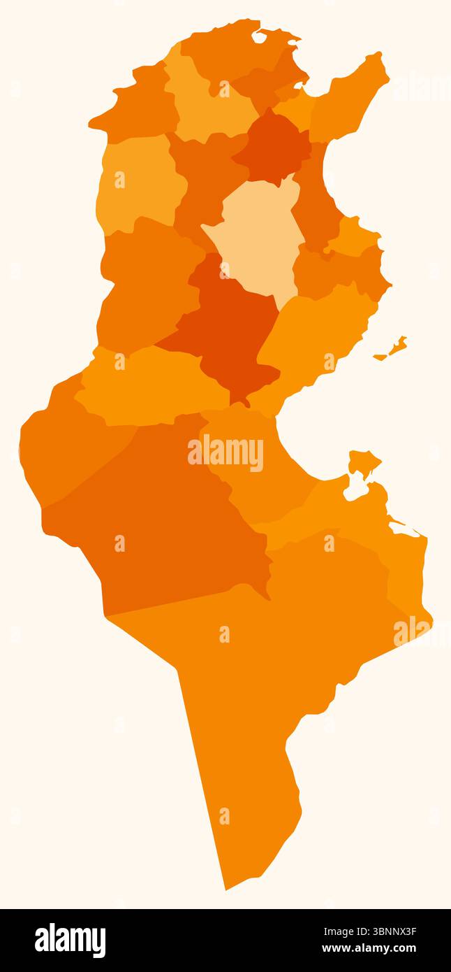 Tunisia political map administrative hi-res stock photography and ...