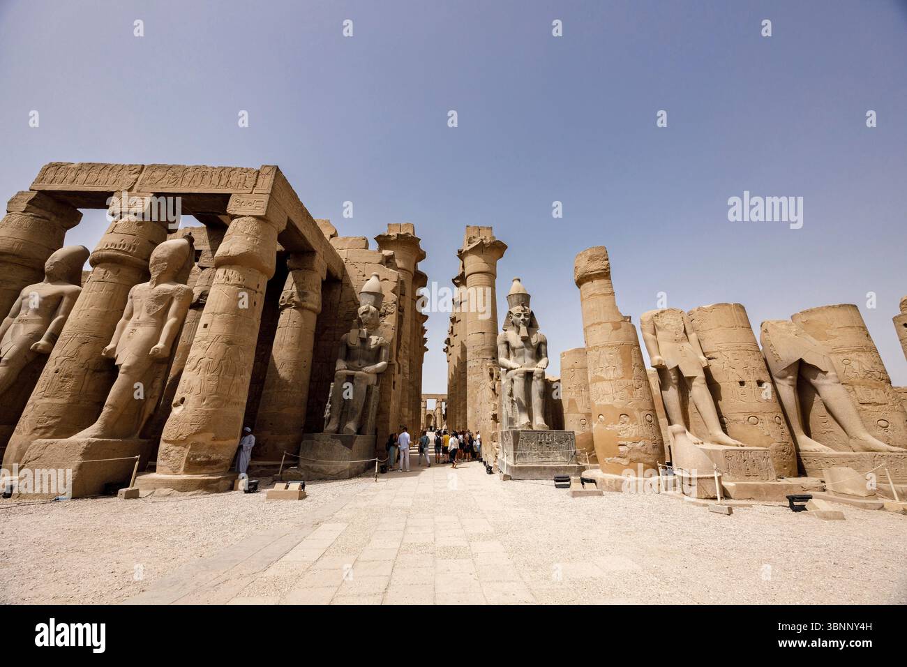 Luxor Temple, Ramses II hall and 2nd pylon, Luxor, Egypt, North Africa ...