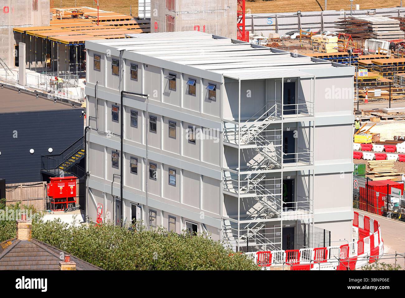 Site offices at the Dyecoats development on Kirkstall Road in Leeds ...