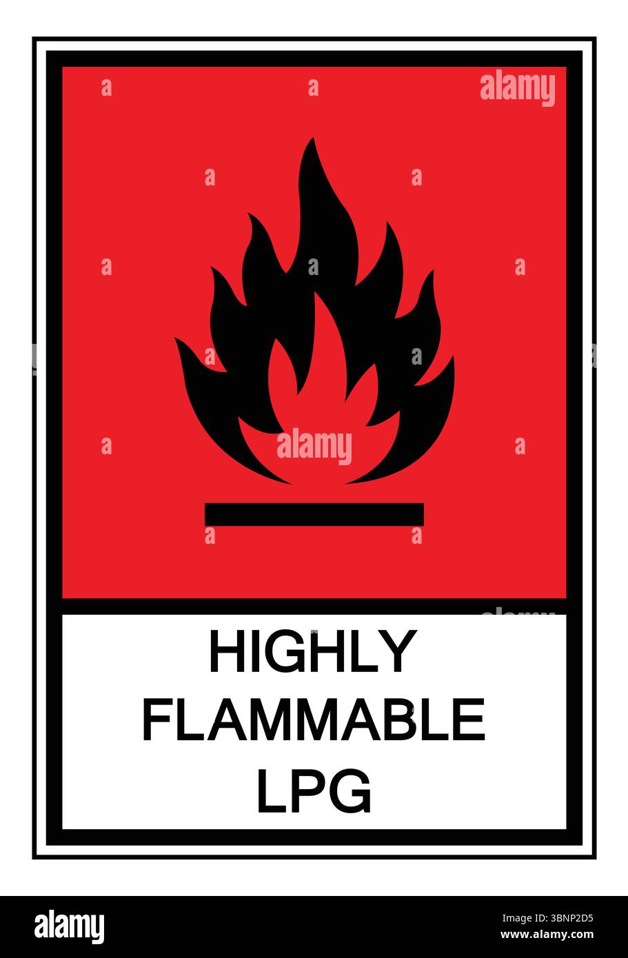 This image features a warning sign indicating that liquefied petroleum ...