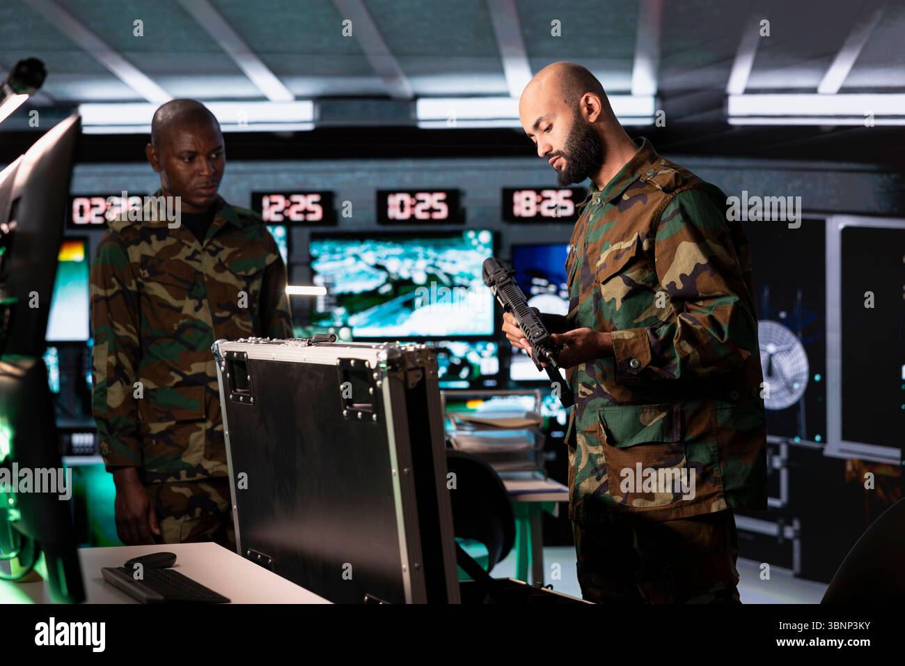 Army solders packing weapons able to engage targets at extended range ...