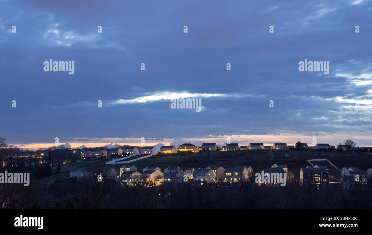 Homes illuminated dusk in hi-res stock photography and images - Alamy
