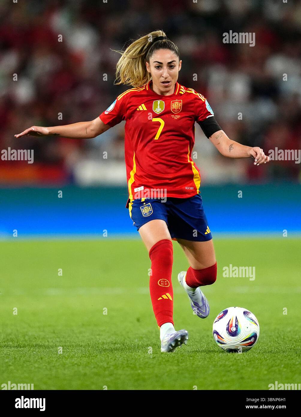 Spain's Olga Carmona in action during the UEFA Women's Euro 2025 Group ...