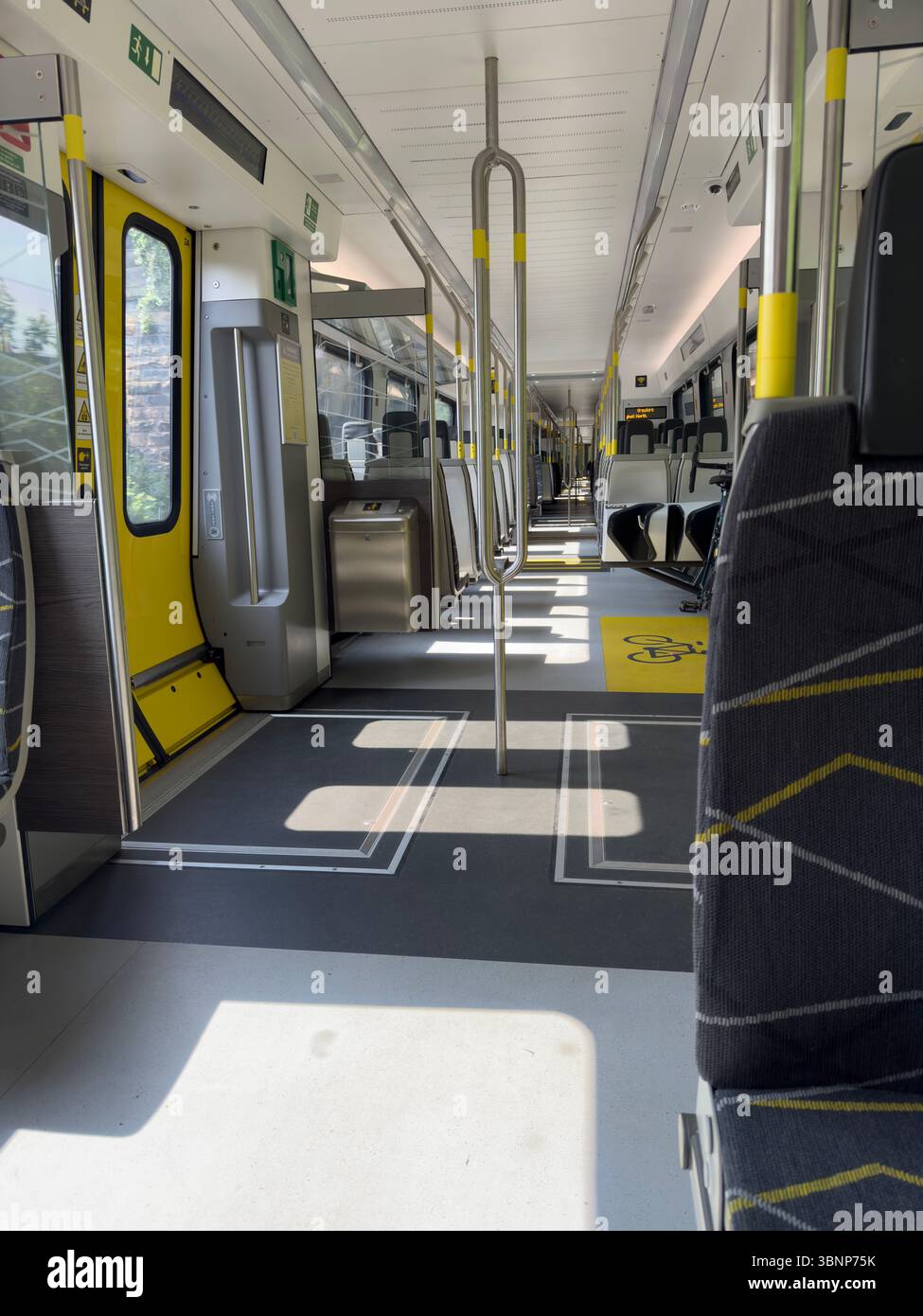 Interior of a Stadler built class 777 Merseyrail electric train Stock ...