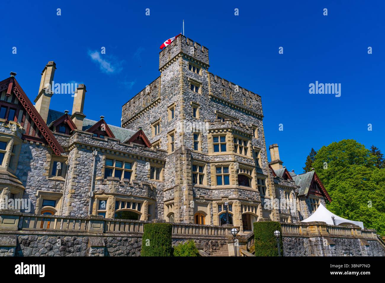 Hatley Castle at Royal Roads University in Victoria, Canada Stock Photo ...