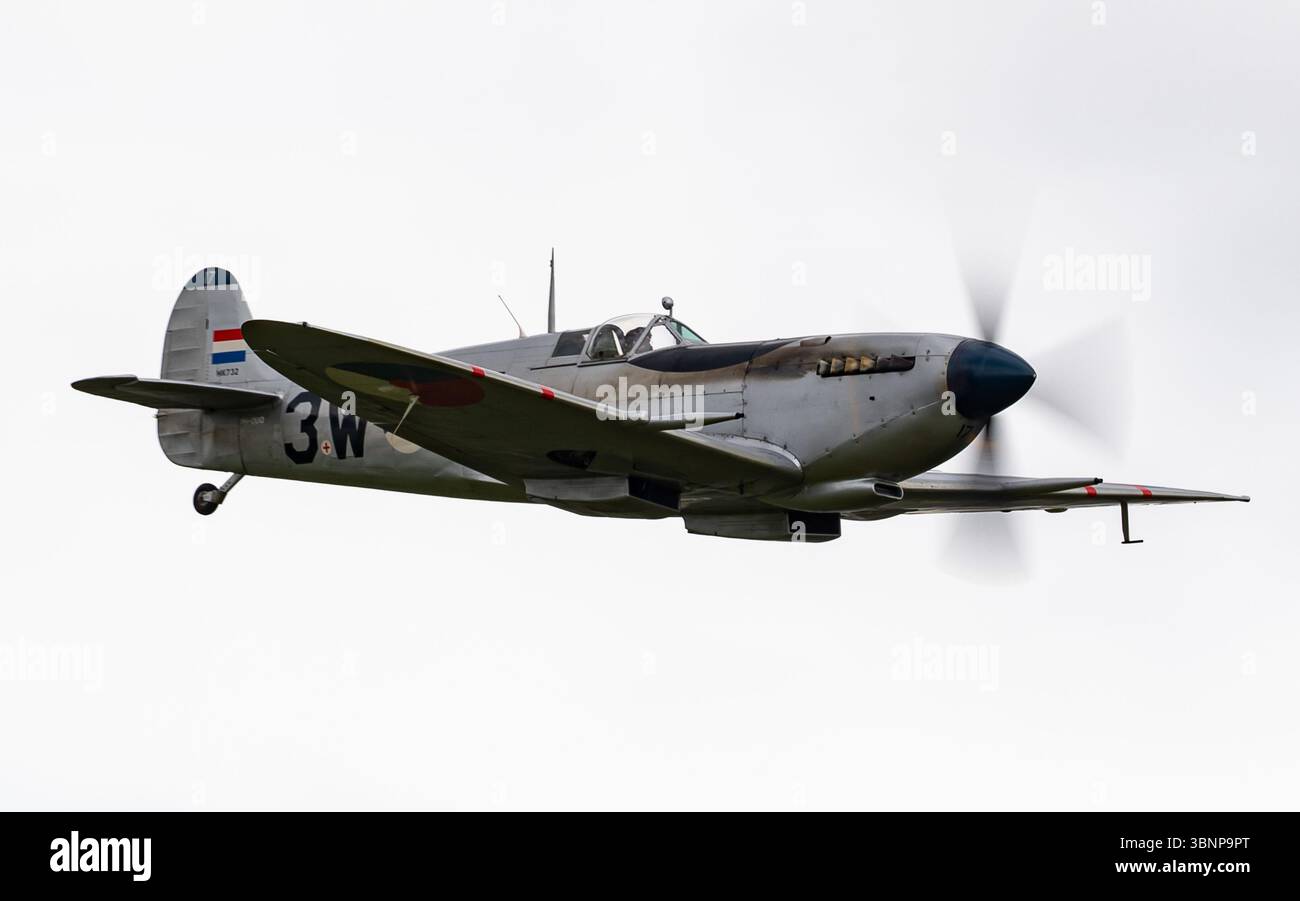 RNLAF Historic Flight Supermarine Spitfire LF Mk.IXC performs in the ...
