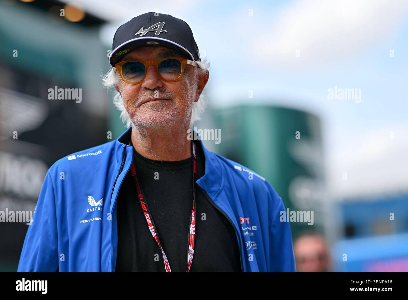 NORTHAMPTON, ENGLAND - JULY 3: Flavio Briatore of Italy and BWT Alpine ...