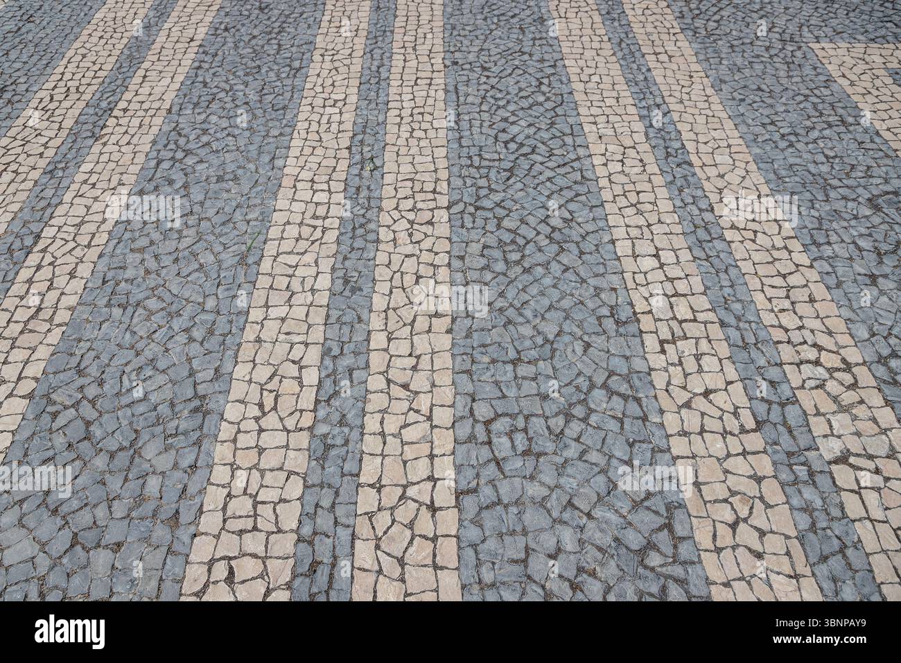 Traditional Portuguese stone pavement, known as "calçada portuguesa ...